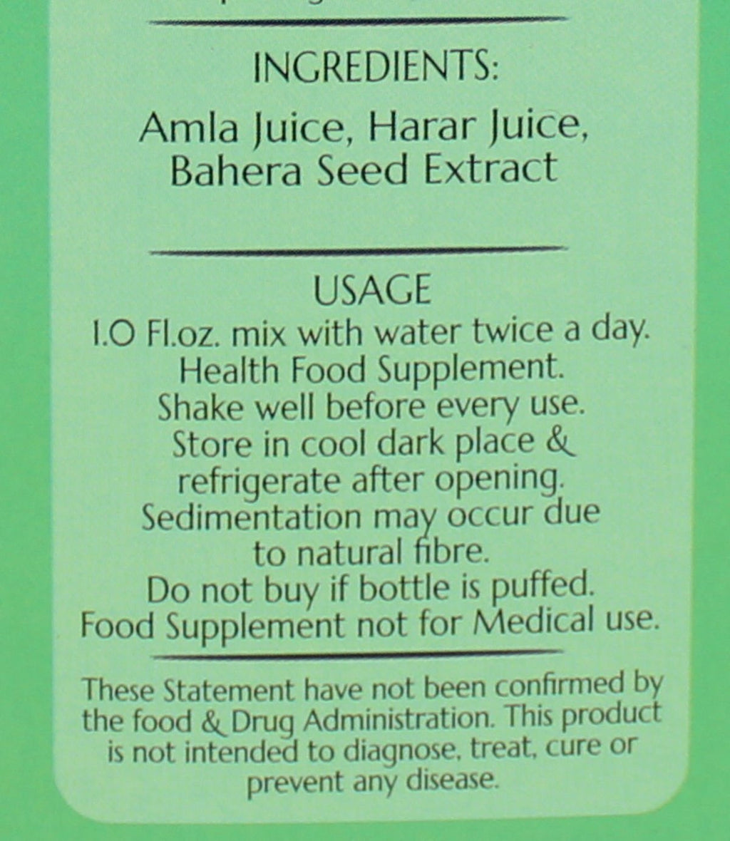 Fresh Triphala juice for wellness