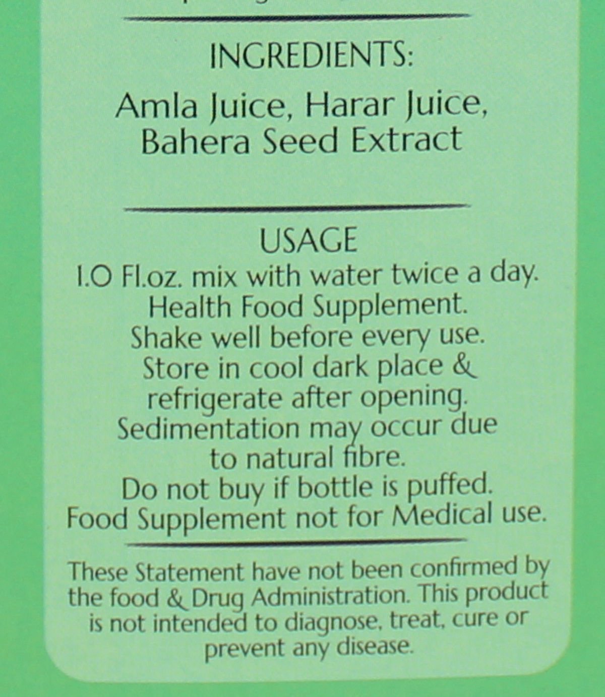 Fresh Triphala juice for wellness
