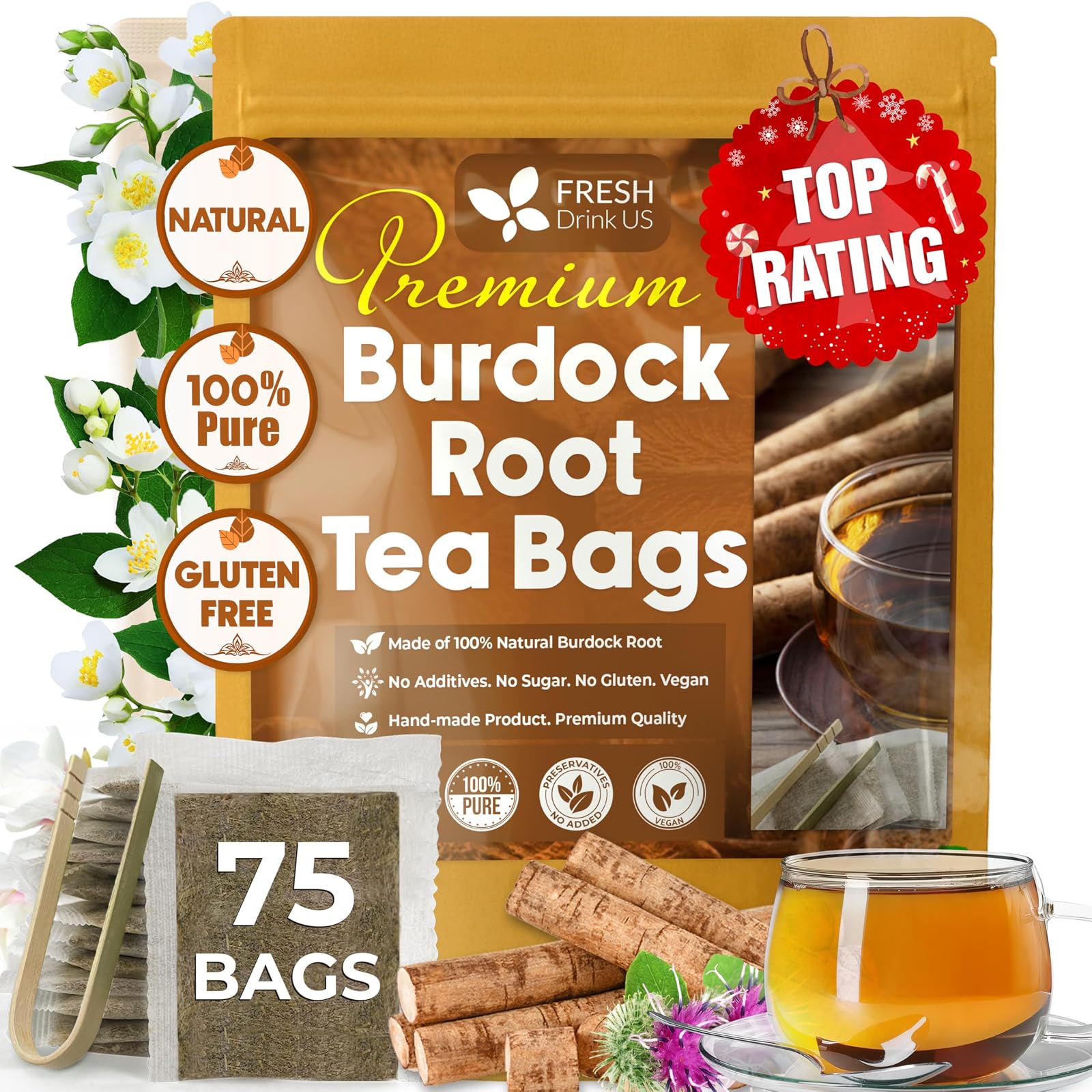 FreshDrinkUS burdock root herbal tea
