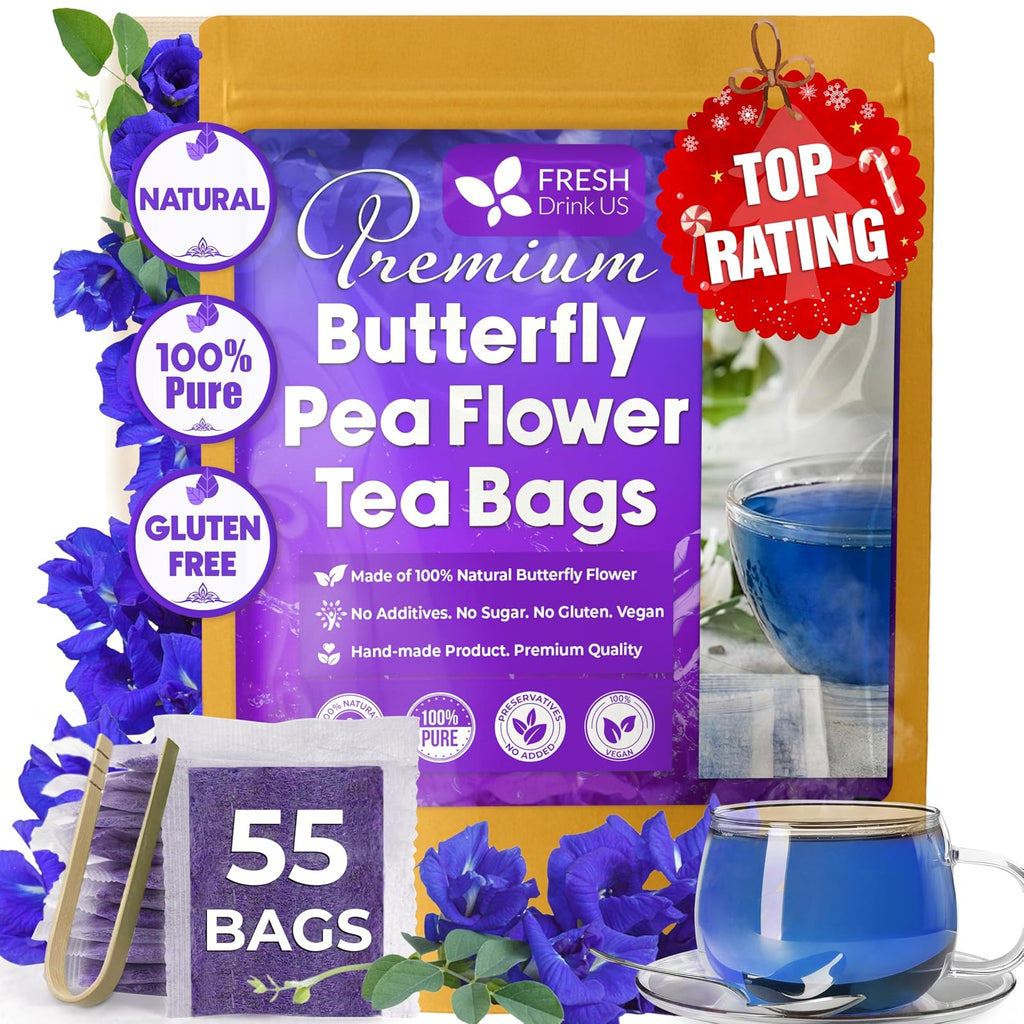 FreshDrinkUS butterfly pea flowers tea bags