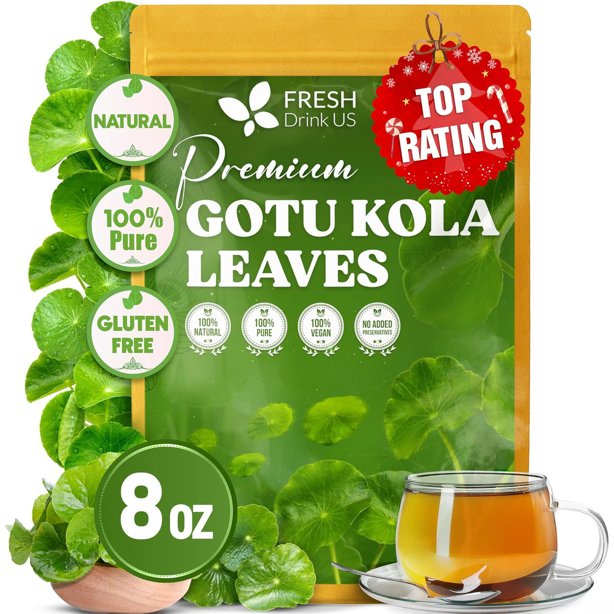 FreshDrinkUS dried gotu kola leaves