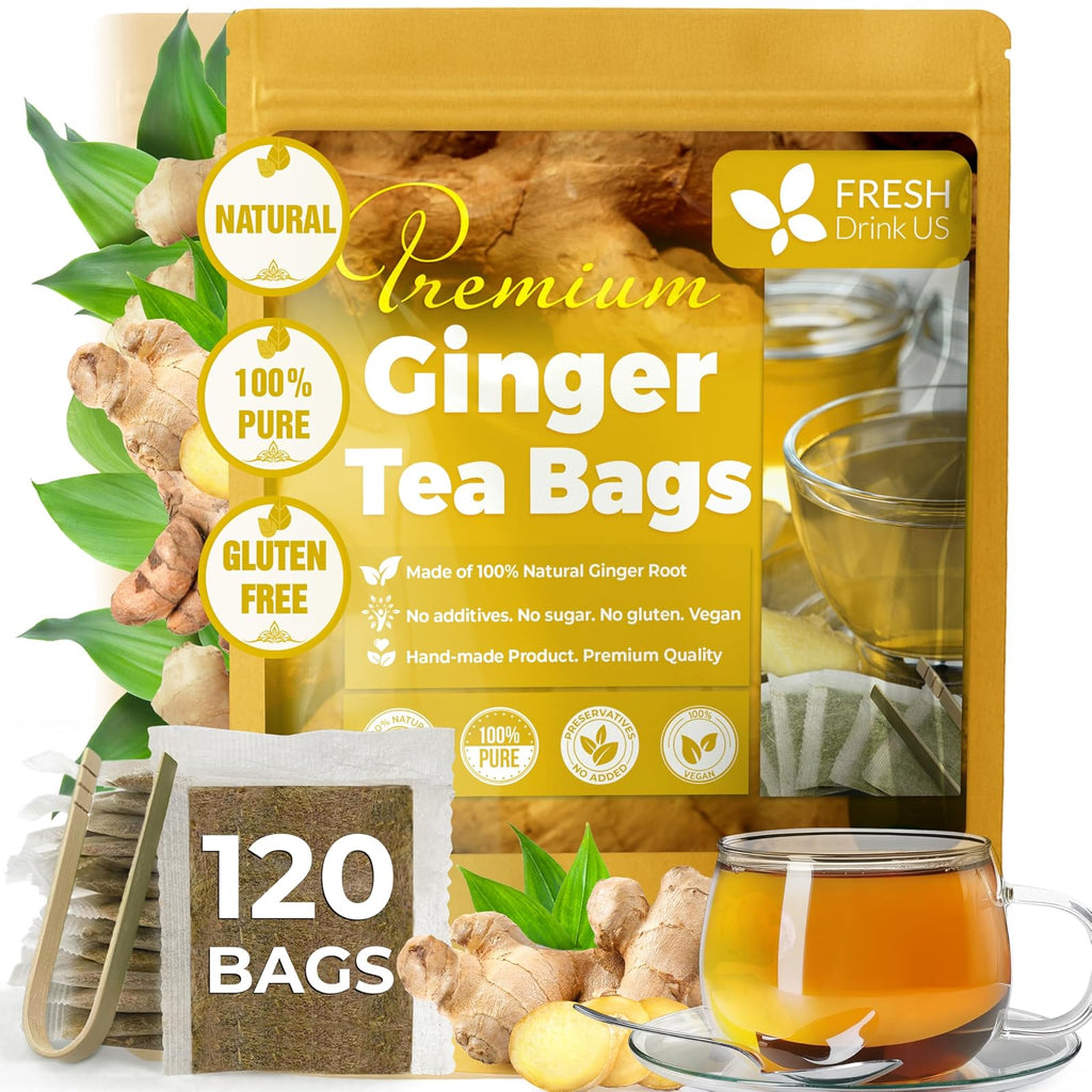 freshdrinkus ginger herbal tea bags