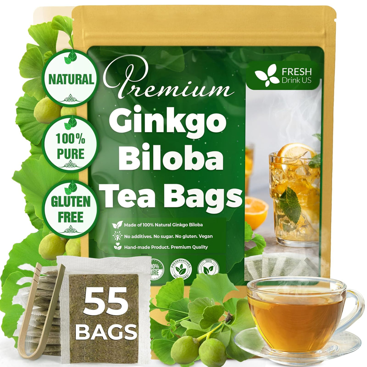 FreshDrinkUS ginkgo biloba herbal tea
