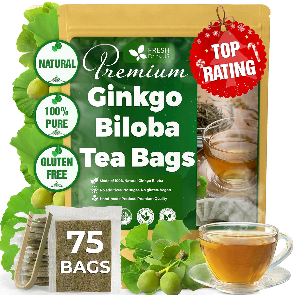 FreshDrinkUS Ginkgo Biloba herbal tea