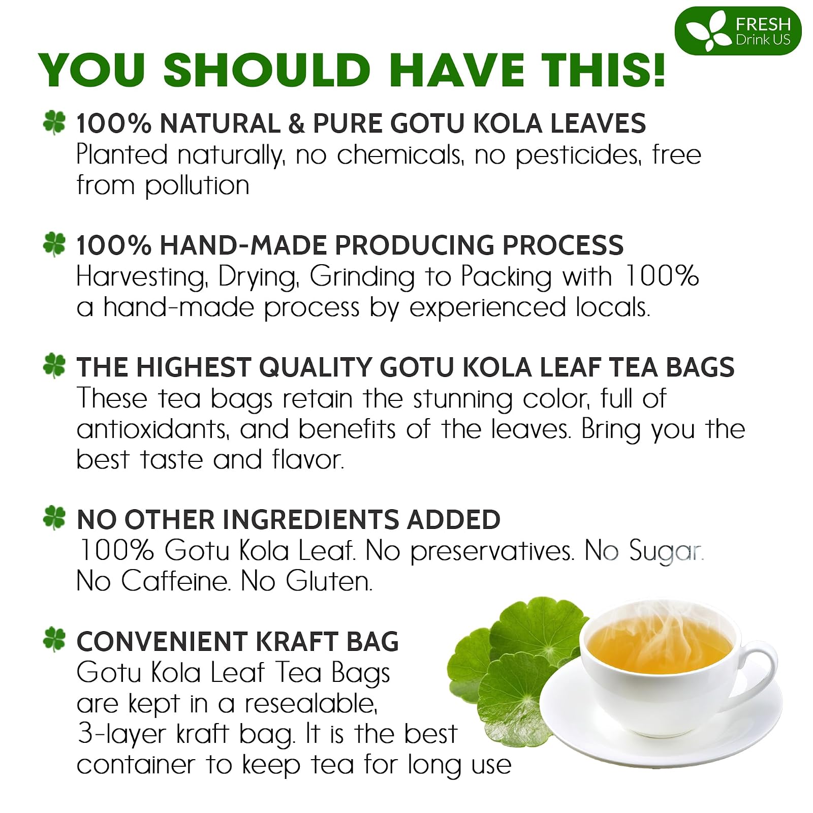 FreshDrinkUS Gotu Kola tea