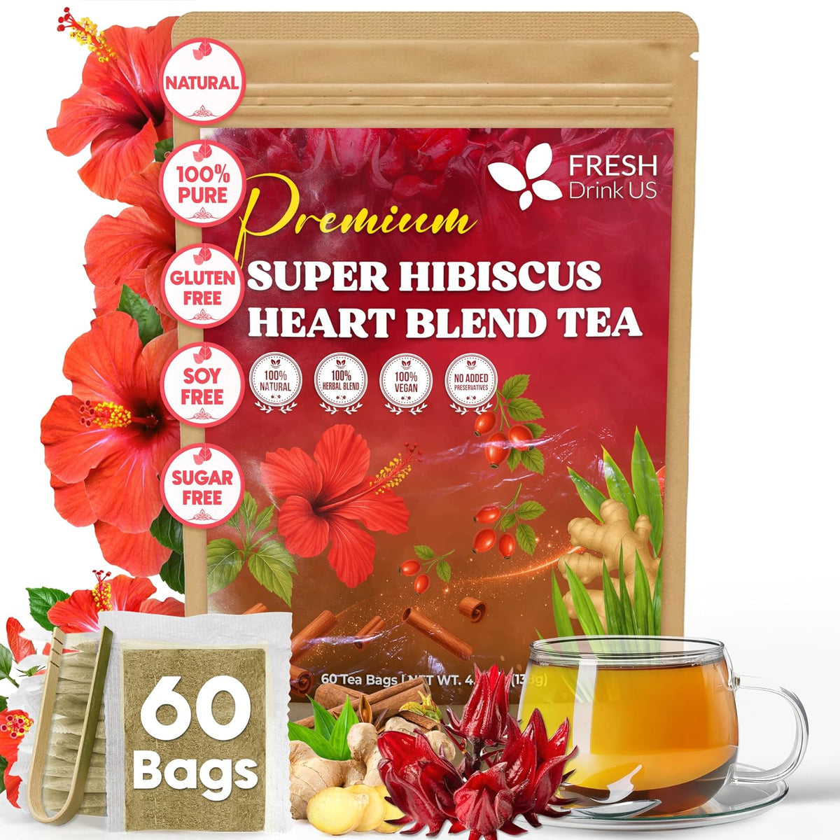 freshdrinkus hibiscus tea bags