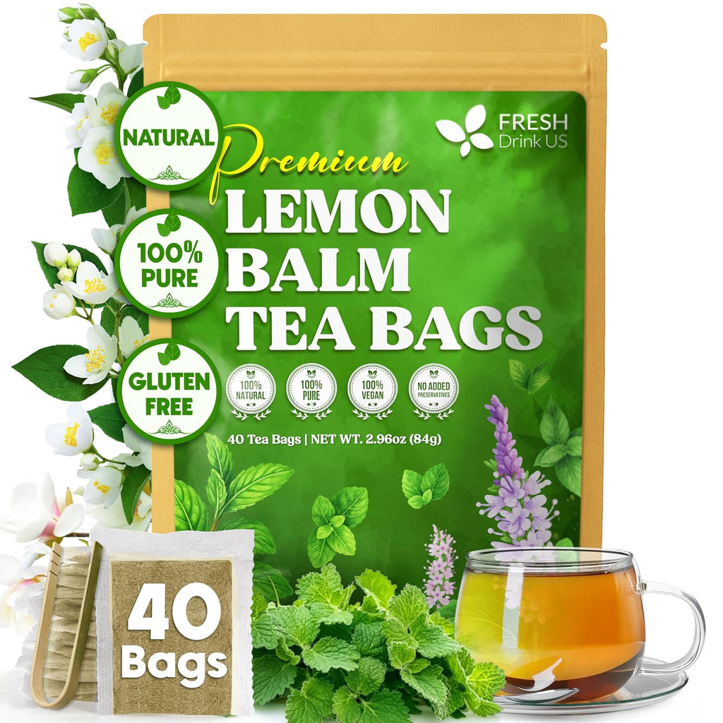 FreshDrinkUS lemon balm herbal tea bags