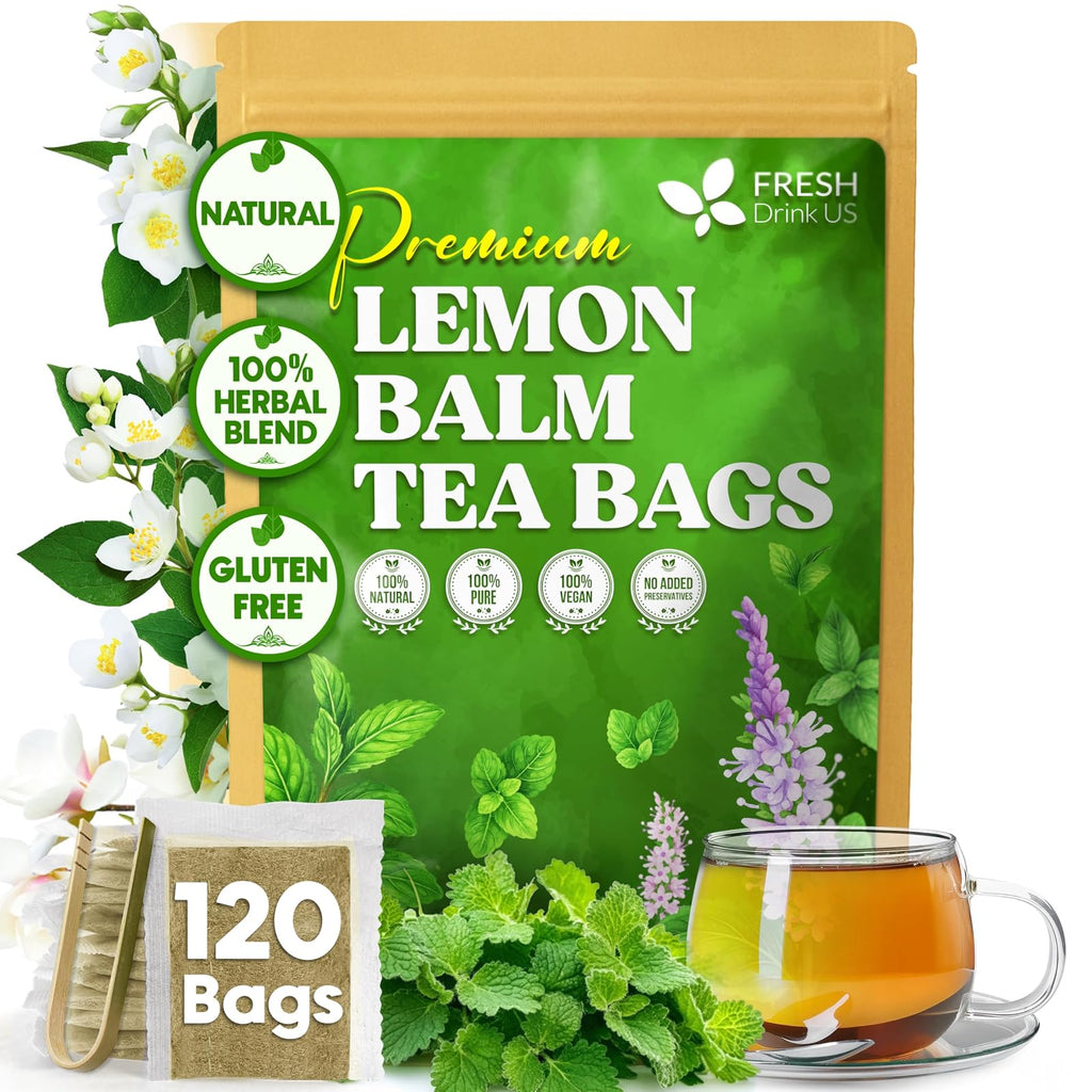 FreshDrinkUS lemon balm herbal tea bags