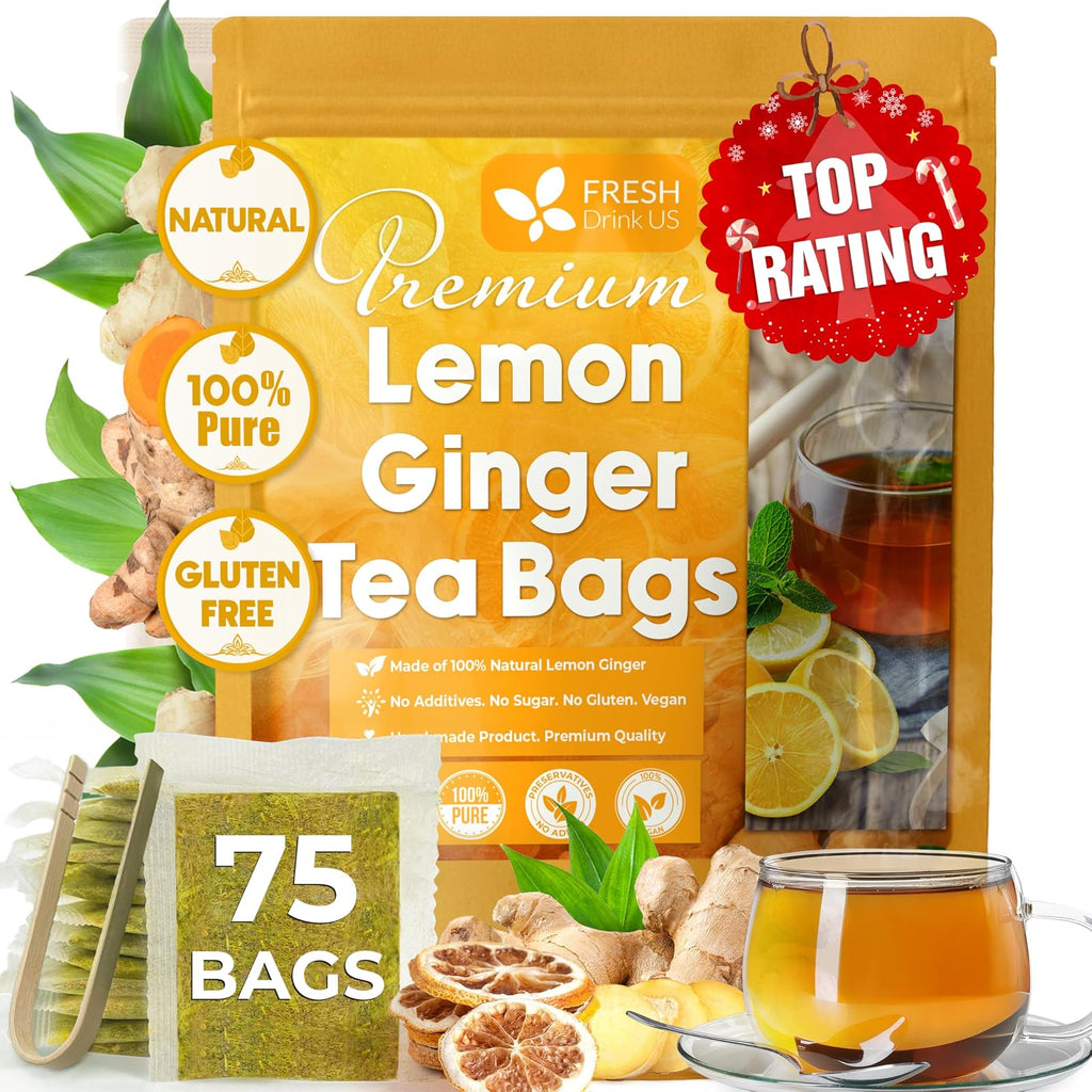 FreshDrinkUS lemon ginger herbal tea