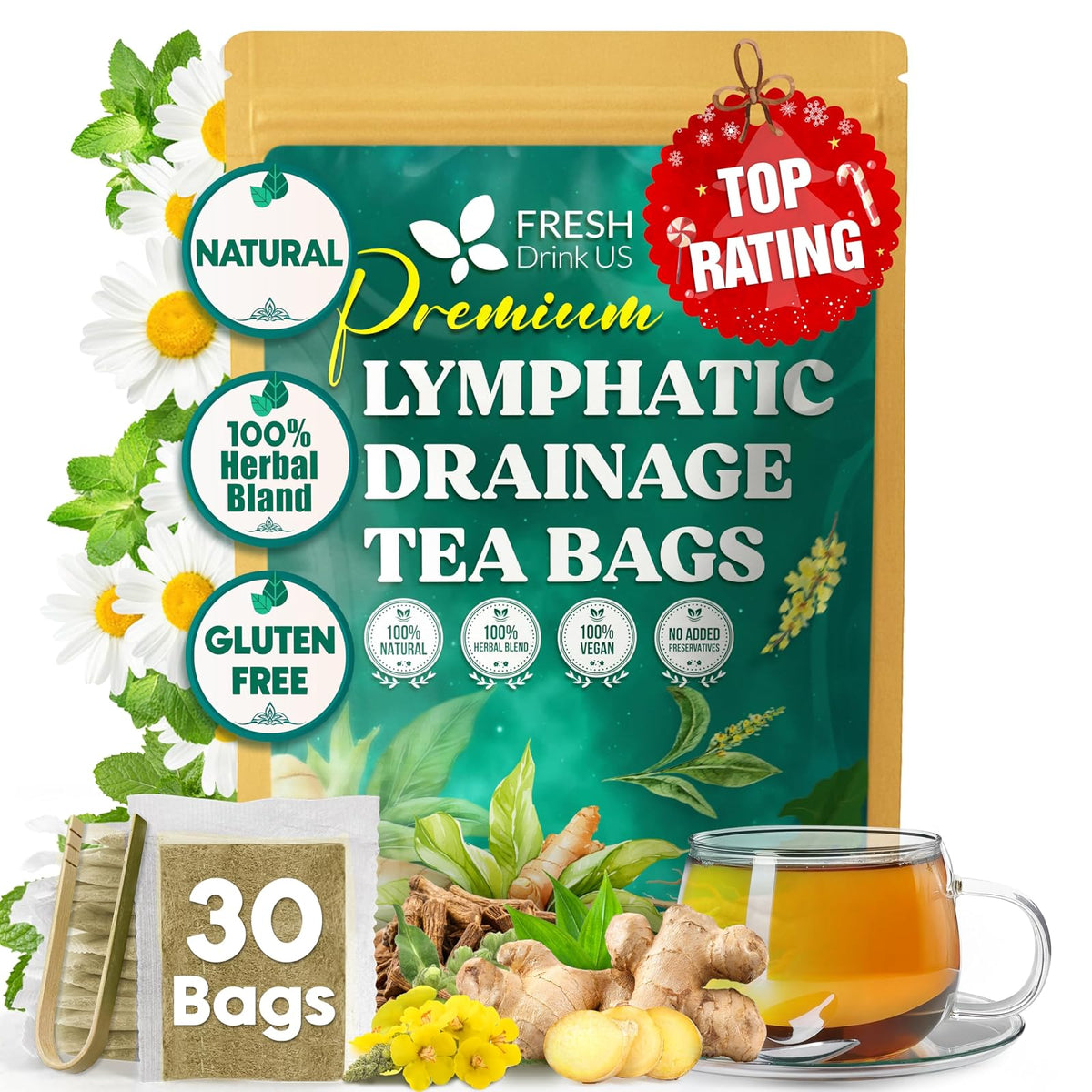 FreshDrinkUS lymphatic drainage herbal tea