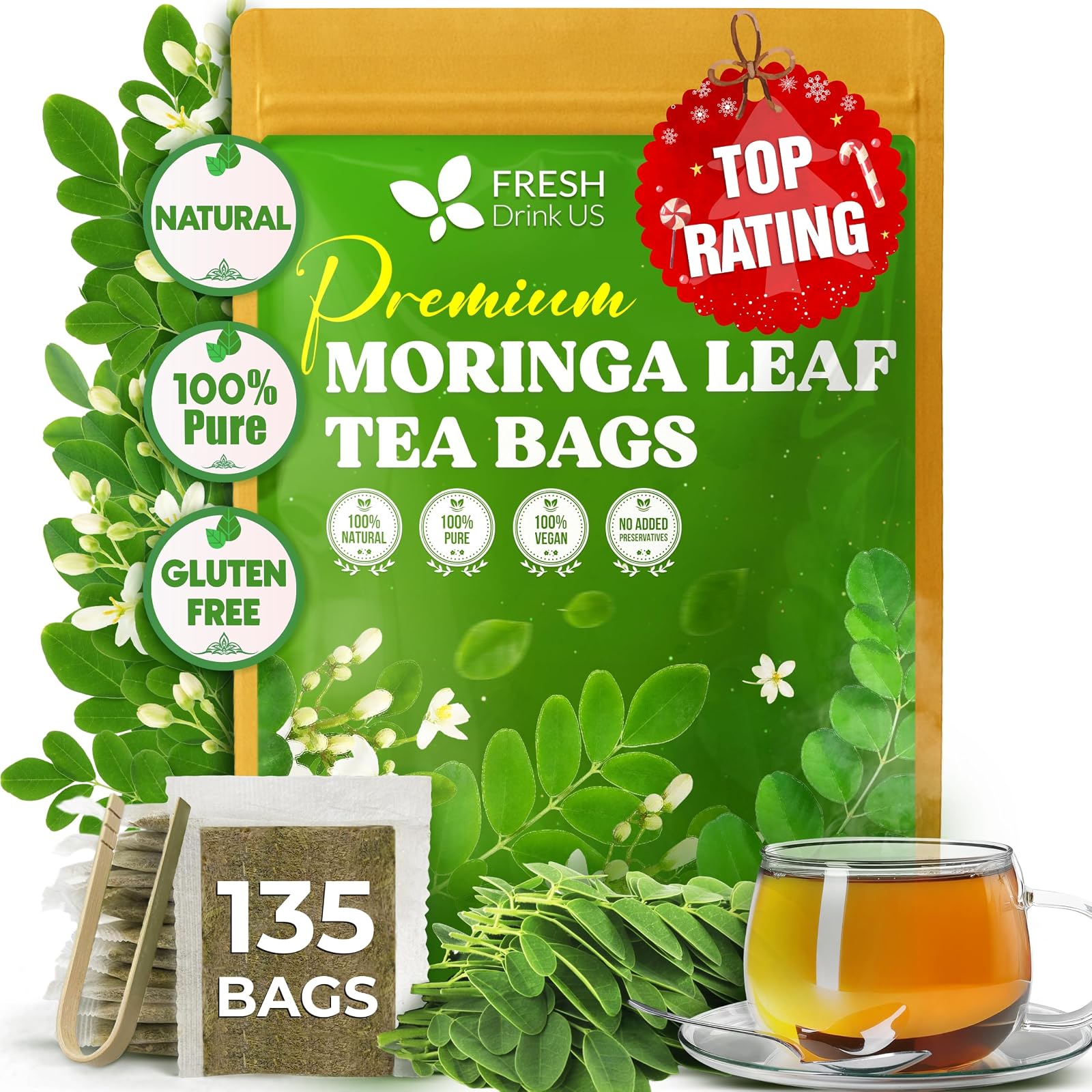 freshdrinkus moringa tea bags