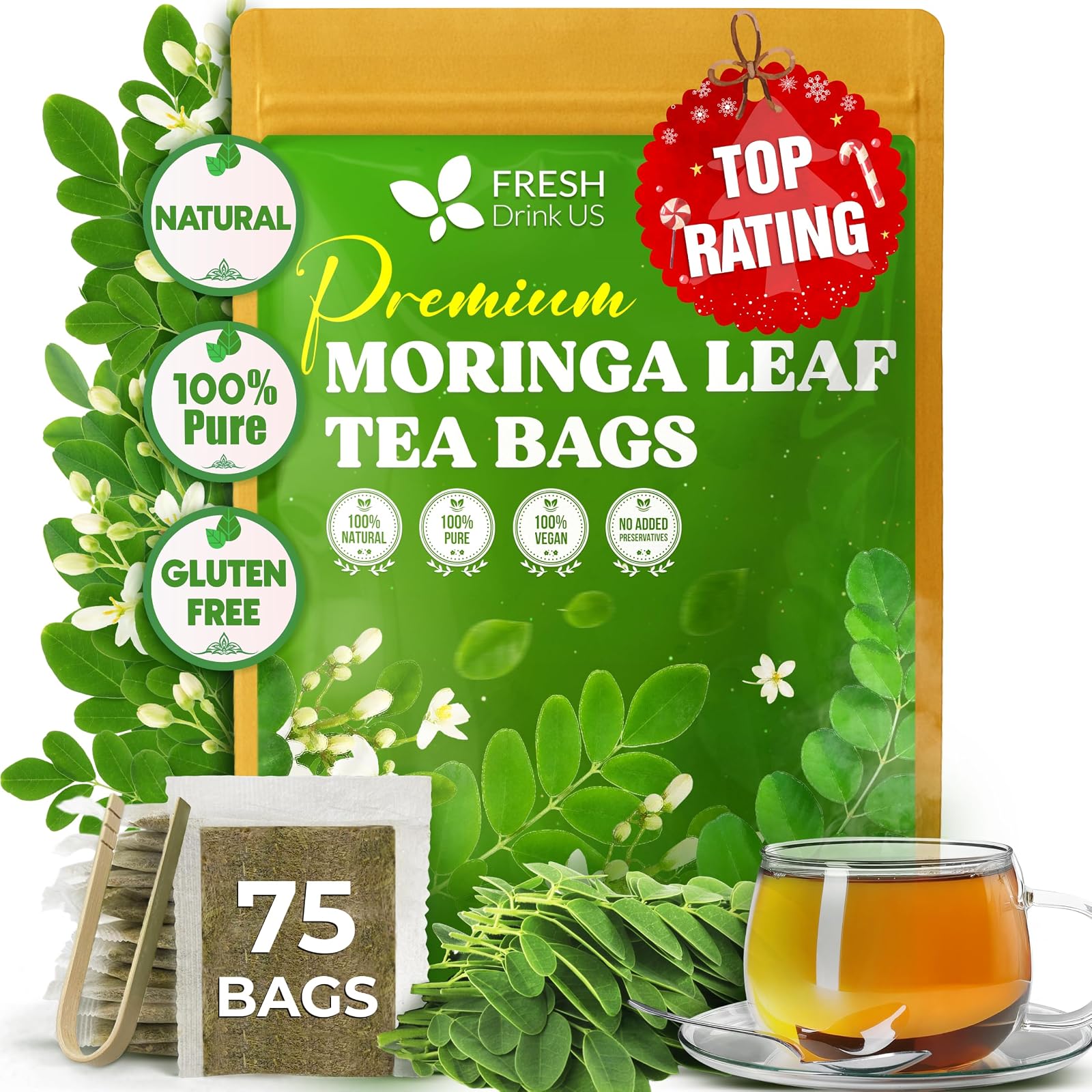 freshdrinkus moringa tea bags