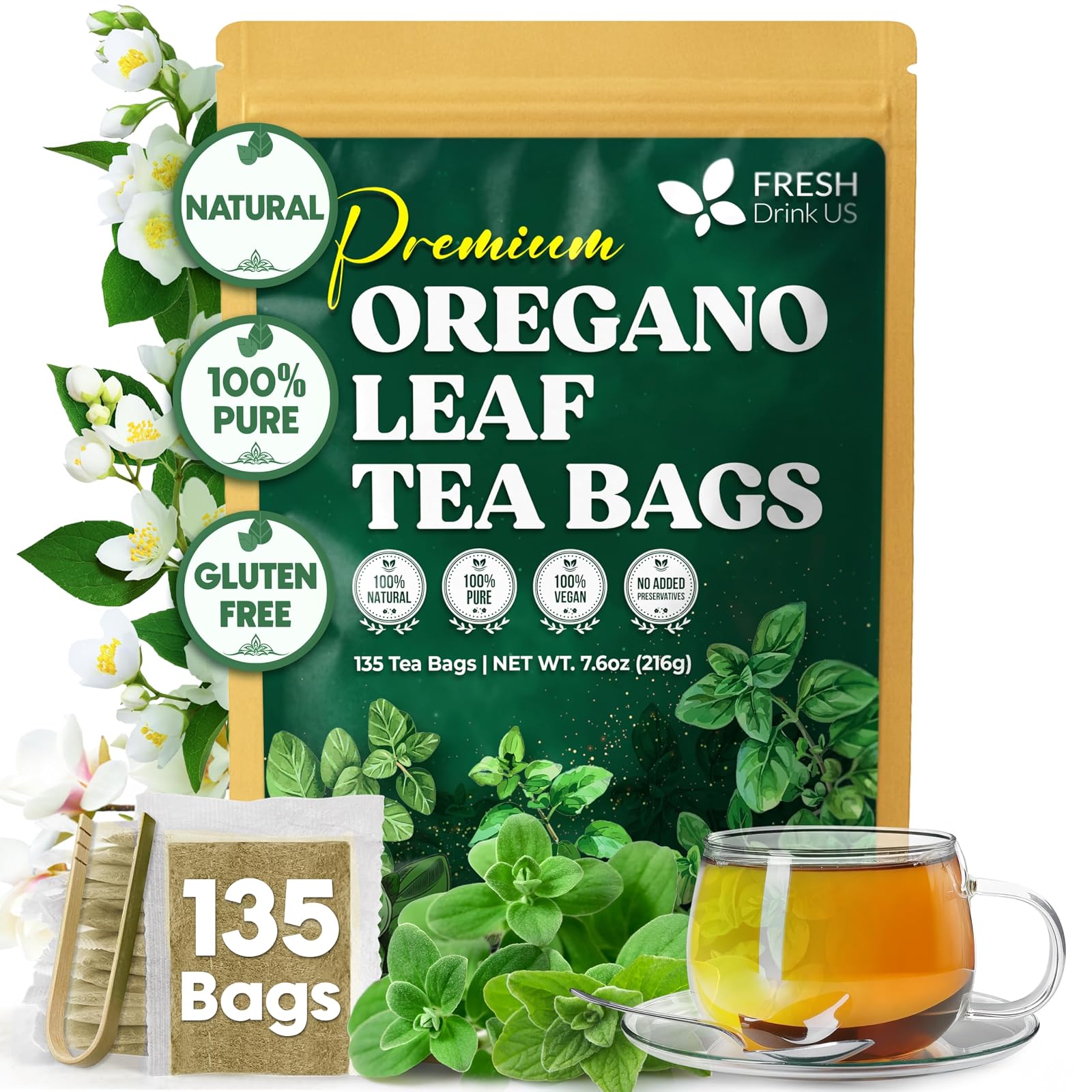 FreshDrinkUS oregano leaf herbal tea