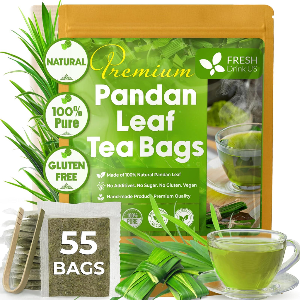 FreshDrinkUS pandan leaf herbal tea bags