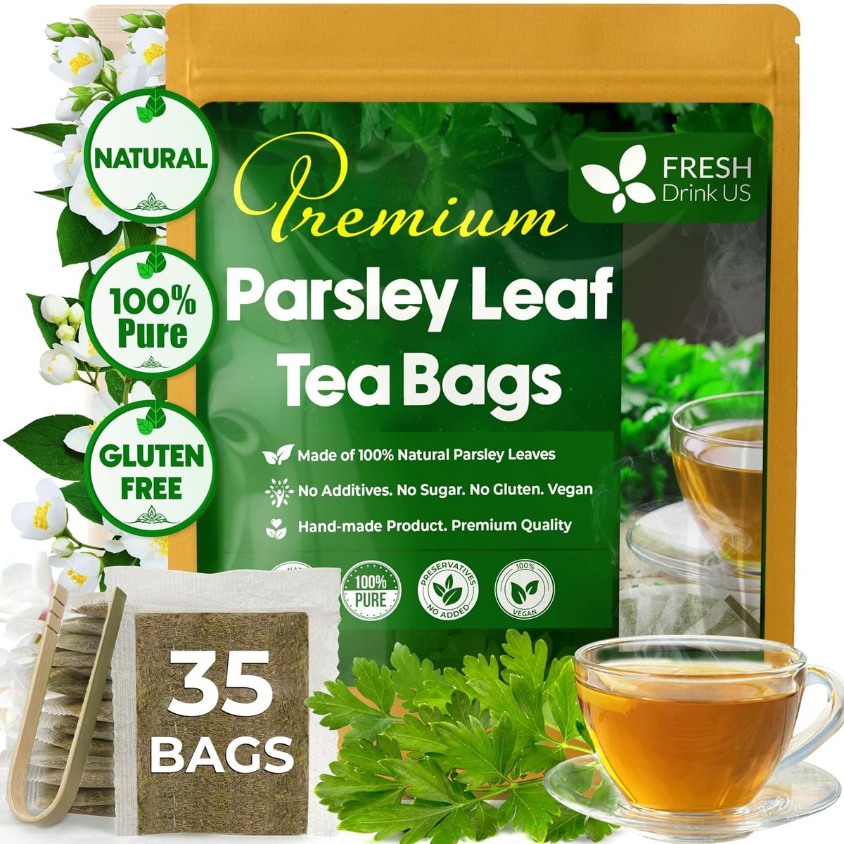 FreshDrinkUS parsley leaf herbal tea