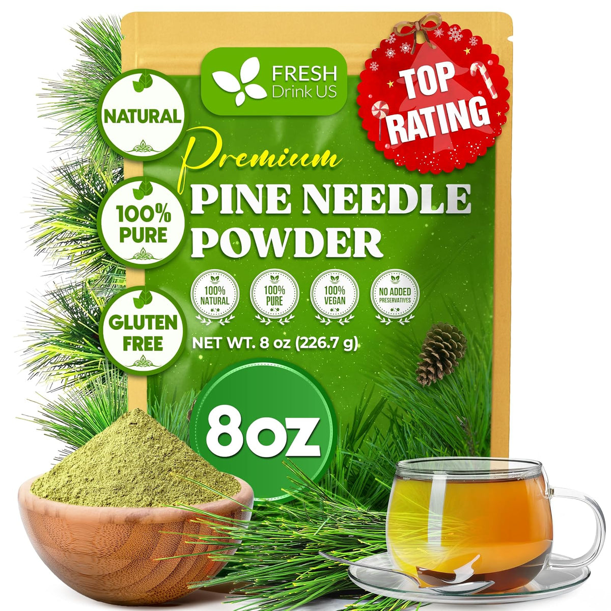 freshdrinkus pine needle tea powder