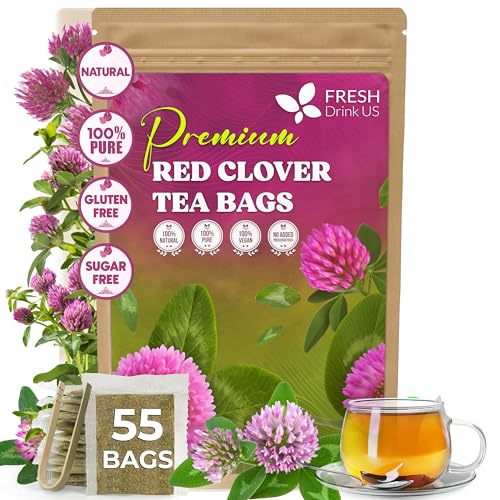 FreshDrinkUS red clover herbal tea bags