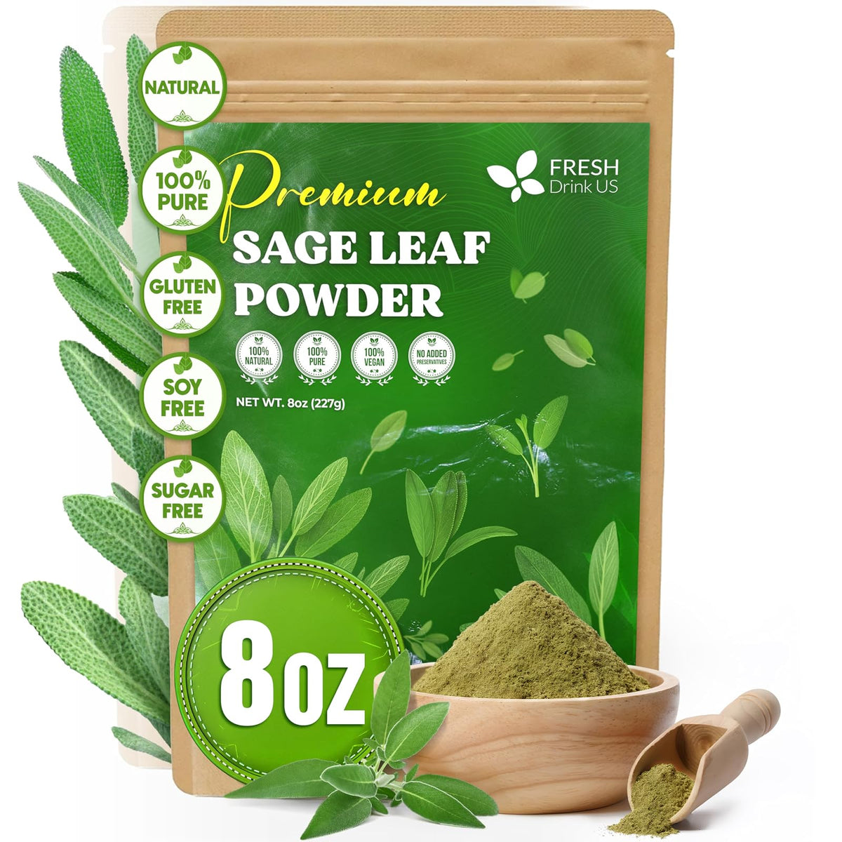 FreshDrinkUS sage leaf powder benefits