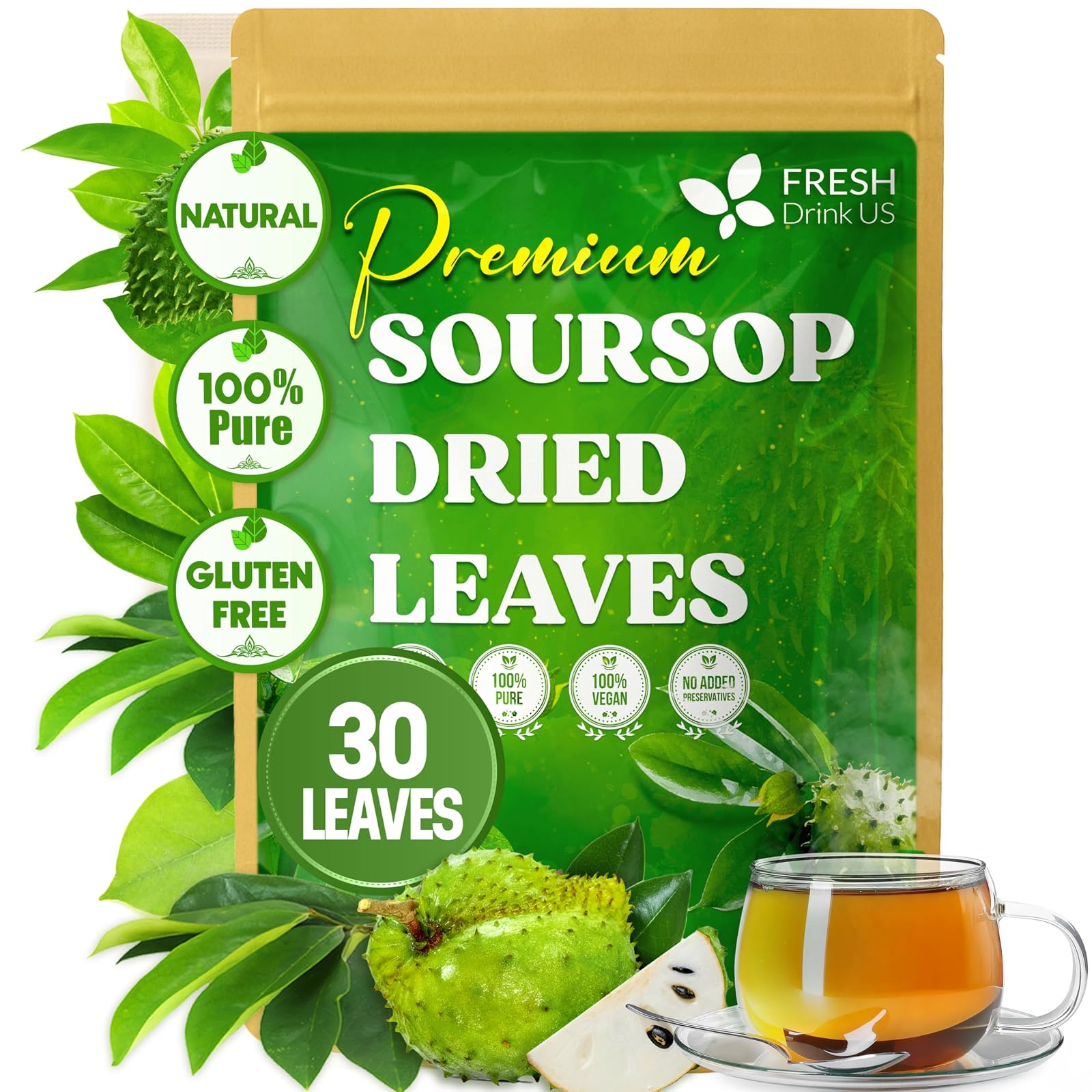FreshDrinkUS soursop dried leaves tea