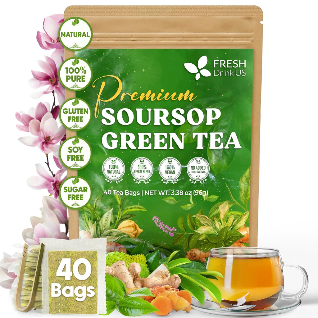 FreshDrinkUS soursop green tea bags