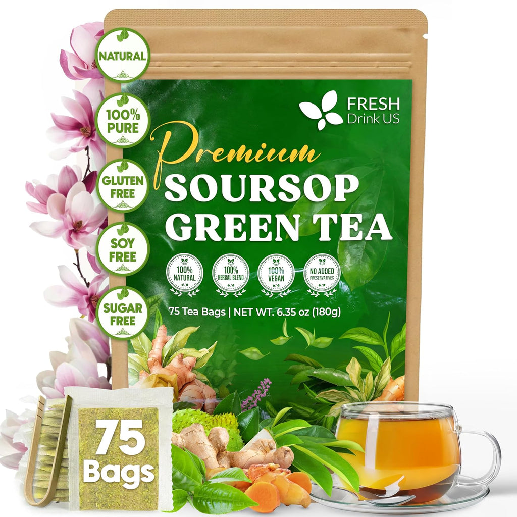 FreshDrinkUS soursop green tea bags