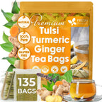 FreshDrinkUS Tulsi turmeric ginger tea bags