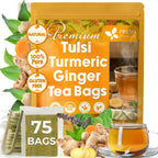 FreshDrinkUS Tulsi turmeric ginger tea bags