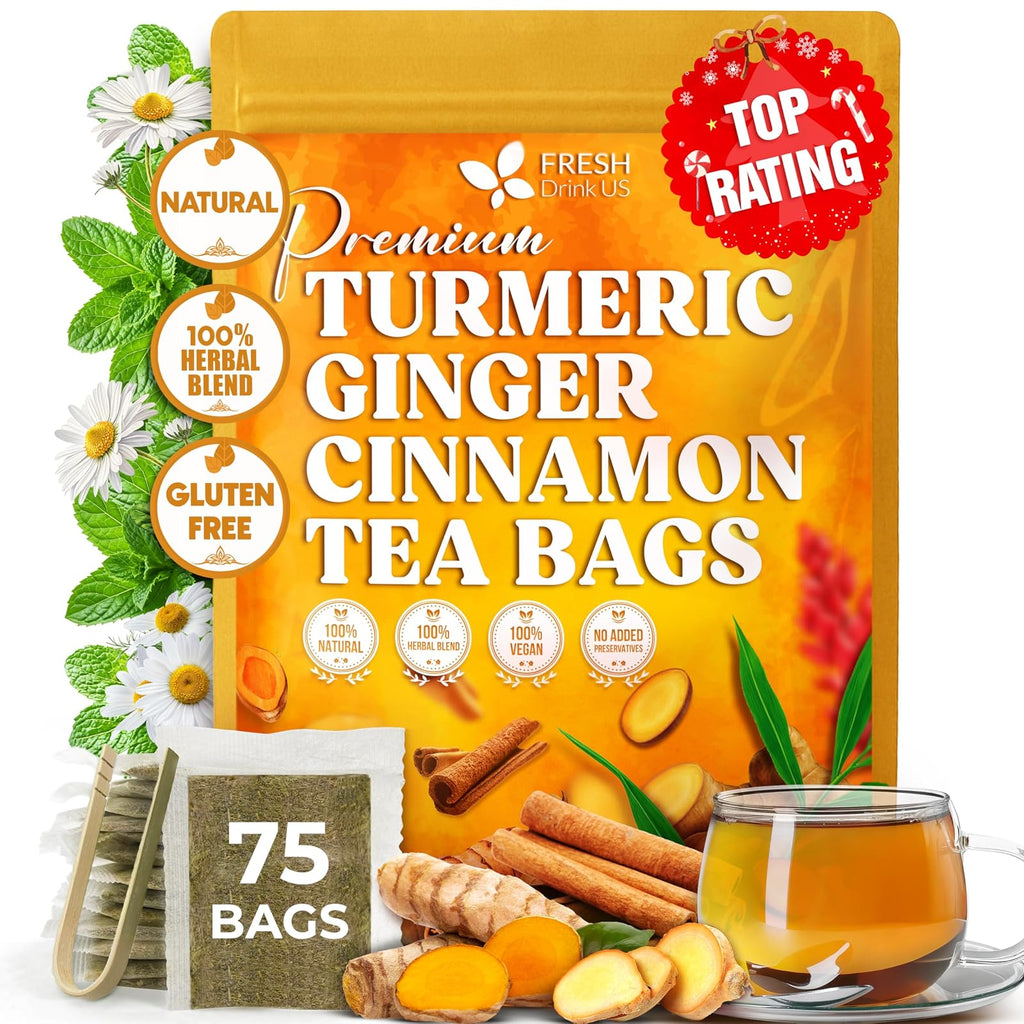 FreshDrinkUS turmeric ginger tea bags