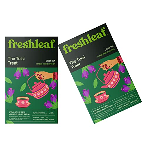 FreshLeaf organic basil green tea bags