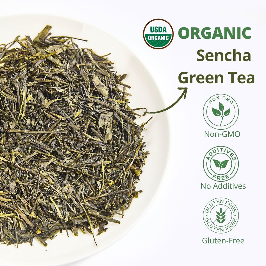 freshly harvested sencha green tea