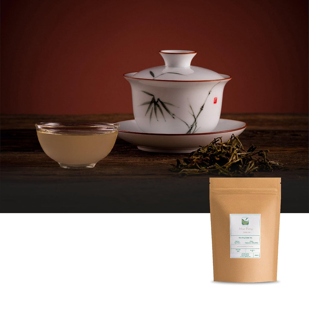 freshly sourced Mao Feng tea