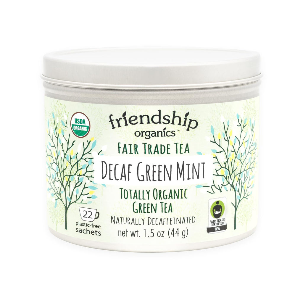 Friendship Organics decaf green mint tea bags