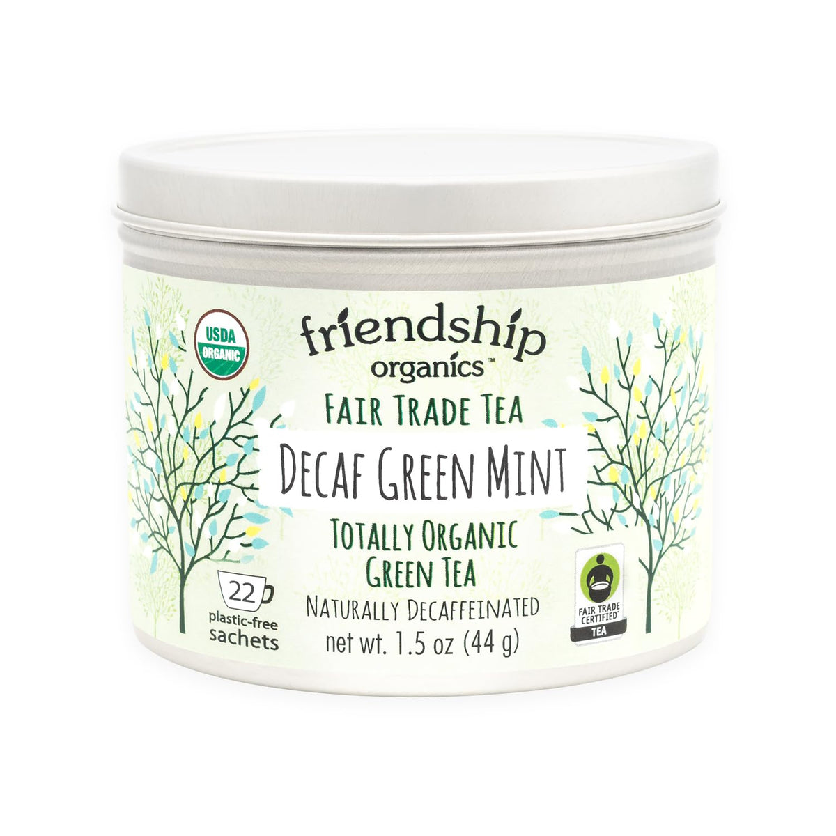 Friendship Organics decaf green mint tea bags