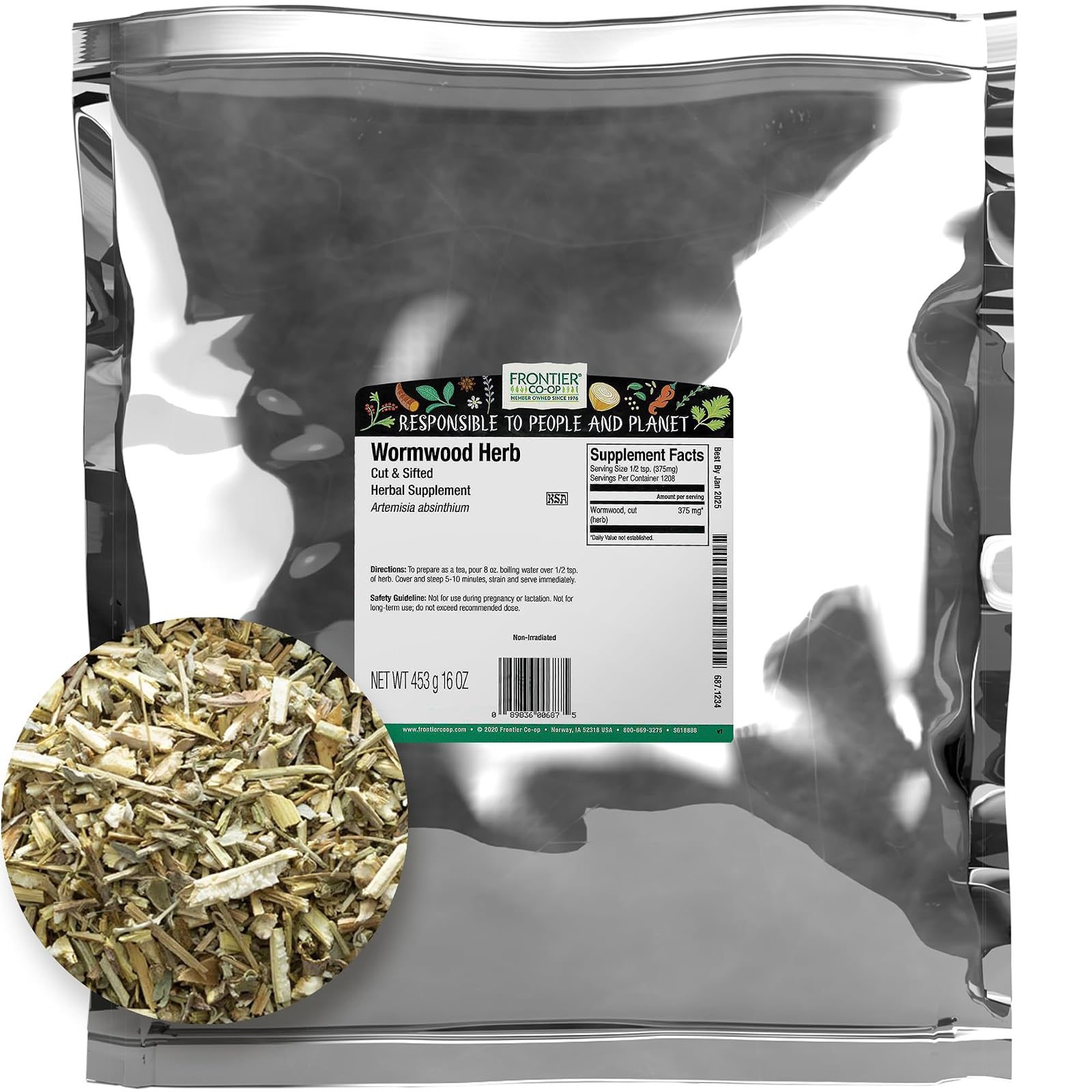 Frontier Co-op wormwood herbal tea