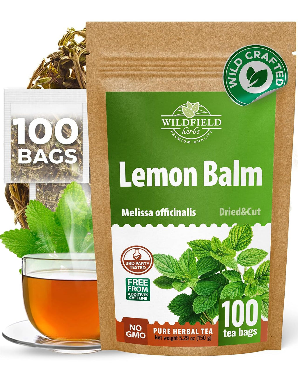 Frontier dried lemon balm tea bags