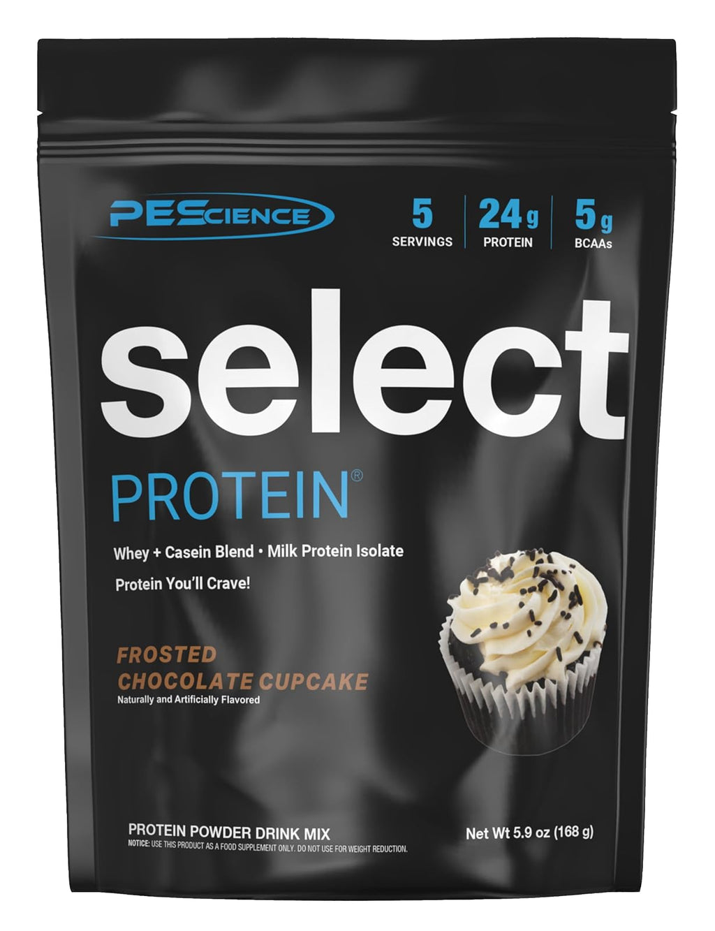 Frosted chocolate cupcake protein powder