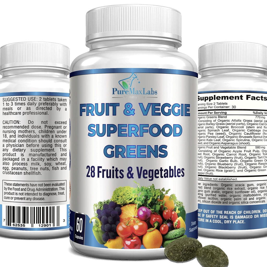 Fruit and Veggie superfood greens tablets