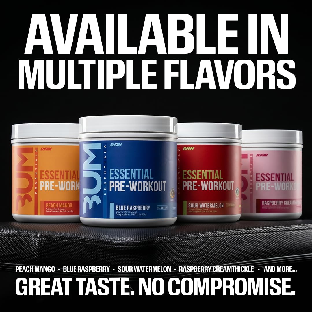 fruit burst flavour pre-workout supplement