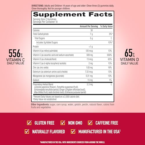 fruit-flavoured blended vitamin supplements