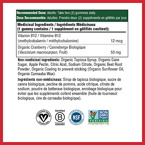 fruit-flavoured vitamin B12 gummies