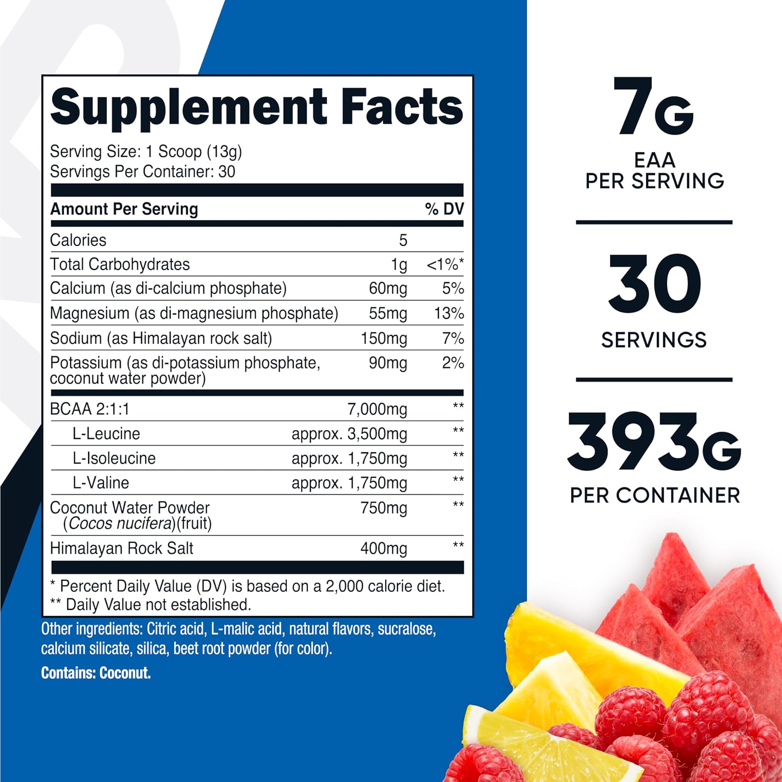 Fruit punch BCAA amino acids mix