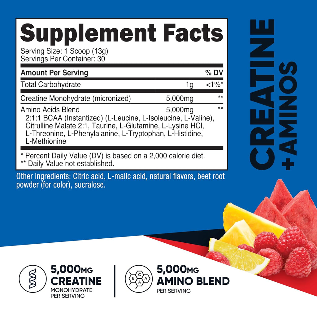 Fruit punch creatine amino blend