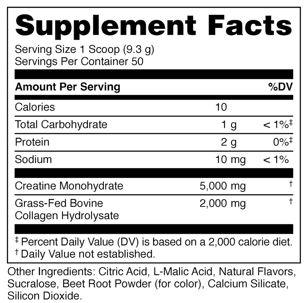 Fruit punch creatine collagen blend