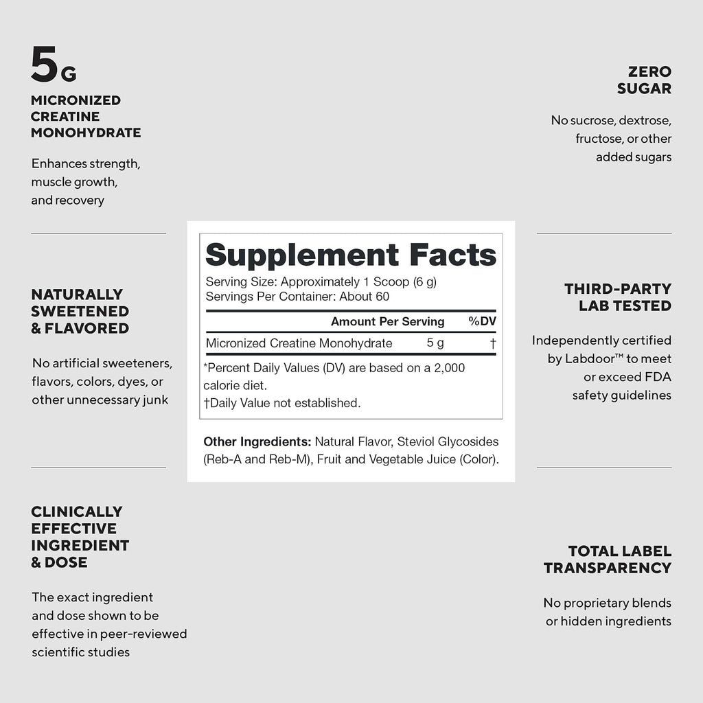 fruit punch creatine monohydrate powder