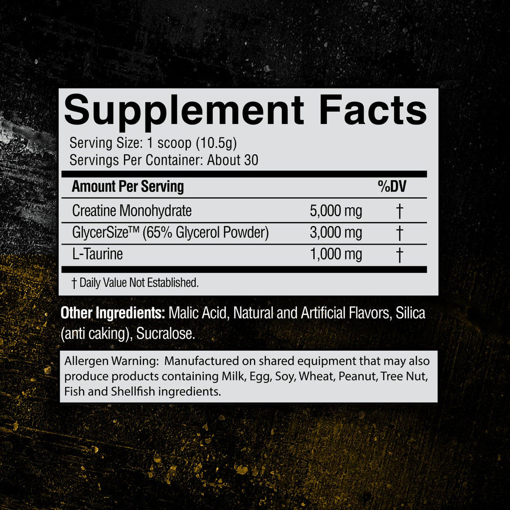 Fruit punch creatine monohydrate supplement