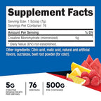 Fruit punch creatine supplement for athletes