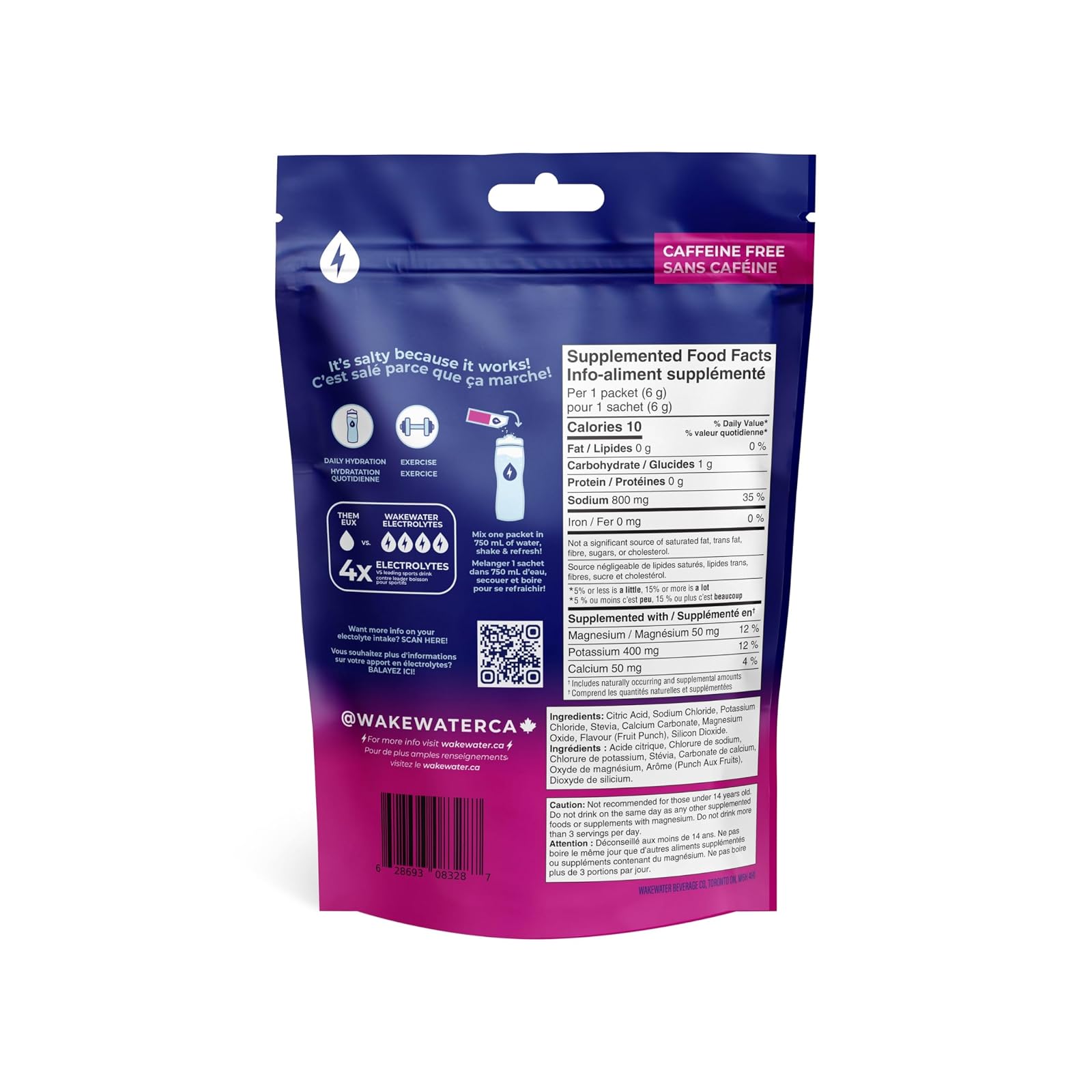 Fruit punch electrolyte powder for energy