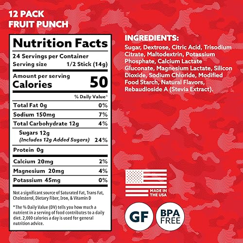 fruit punch electrolyte powder sticks