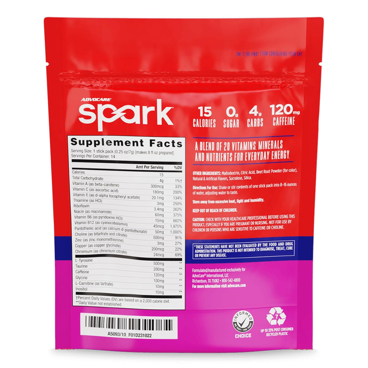 Fruit punch energy focus blend