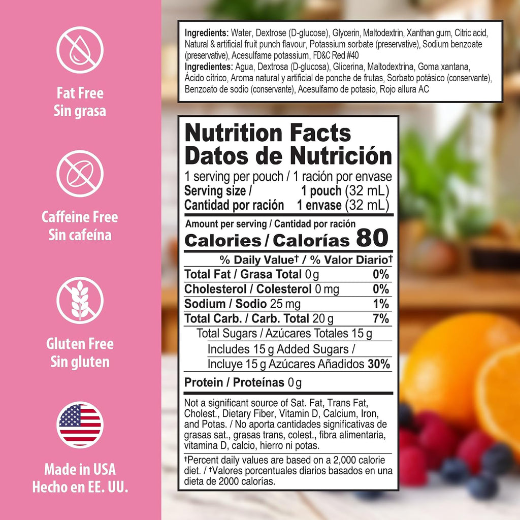 fruit punch energy gel packs